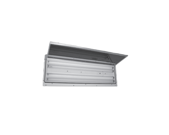 Paint Booth Light Fixture - 18" x 51.875" - Four Tube Fixture - Hazard